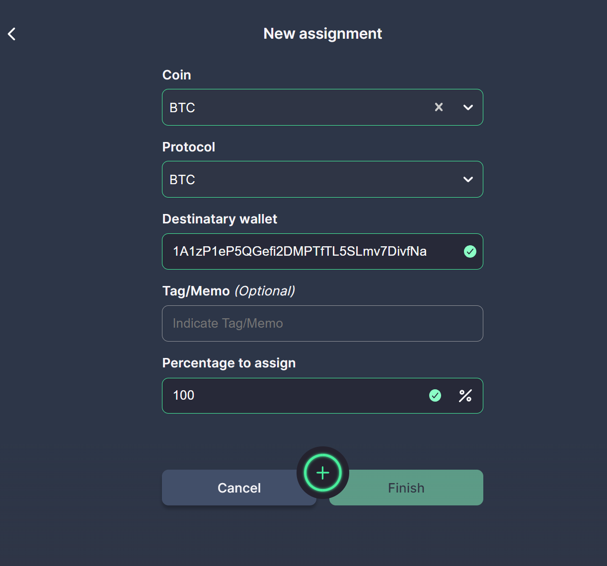 How to Add a Destinatary on Jinca and Assign Crypto – Jinca