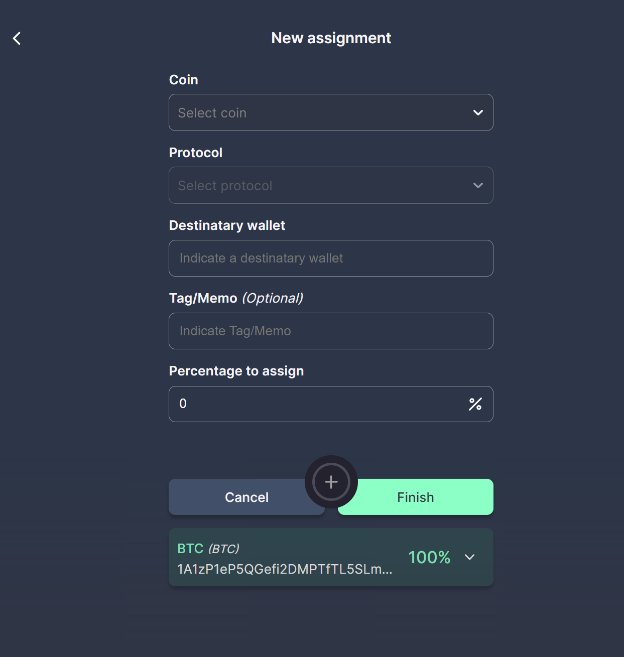 How to Add a Destinatary on Jinca and Assign Crypto – Jinca